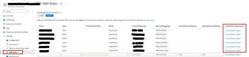 Azure VPN Gateway NAT Configuration Azure VPN Gateway NAT Configuration